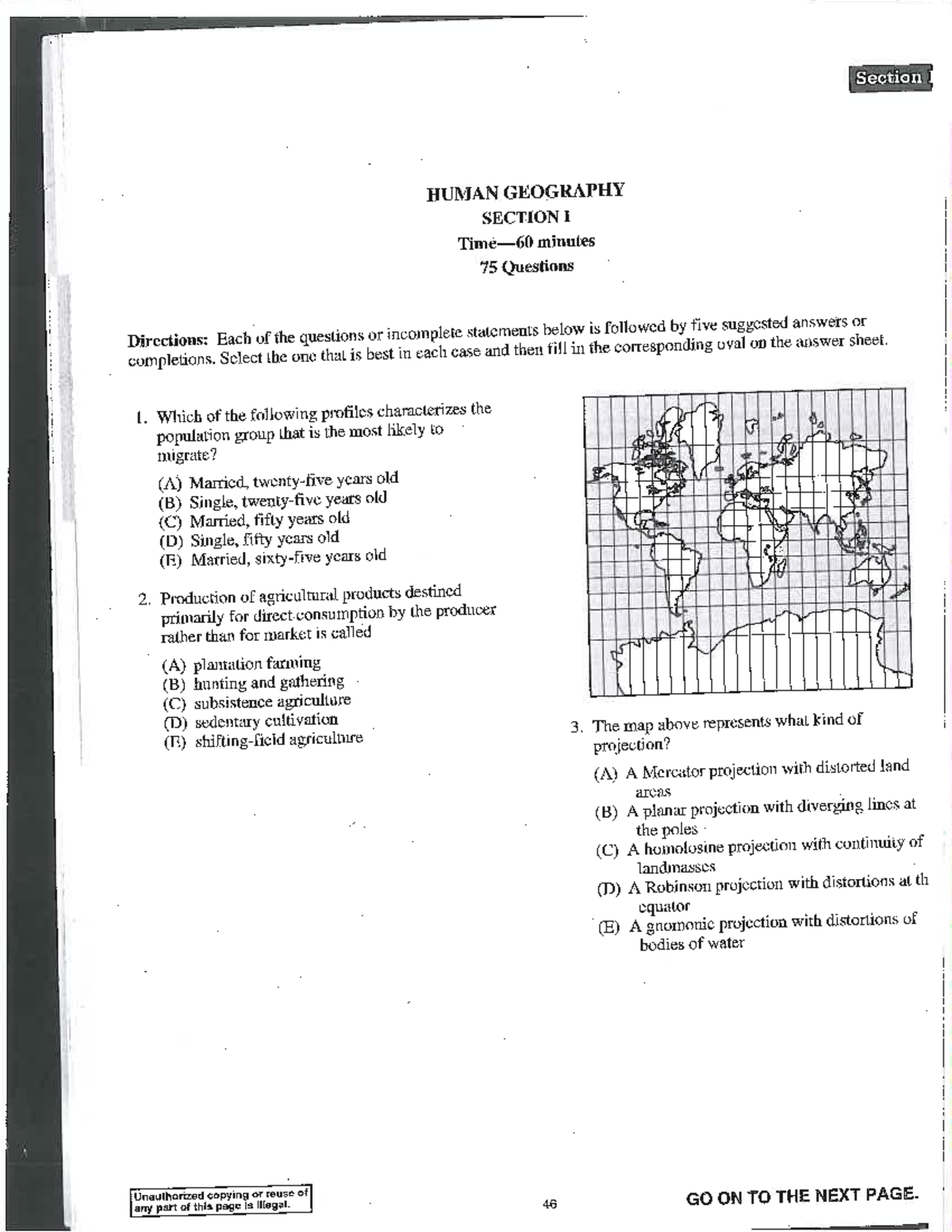Practice 2006 AP Human Geo Exam - AP World History - Studocu