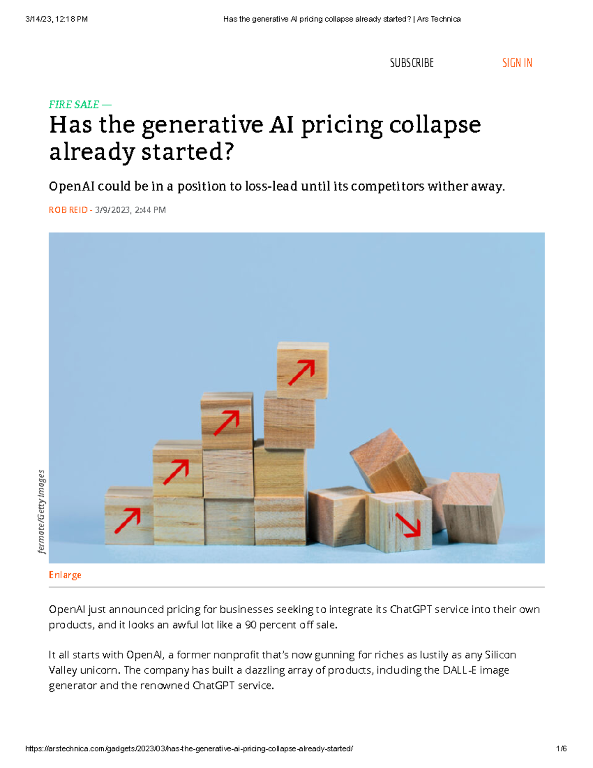 Has the generative AI pricing collapse already started Ars Technica ...