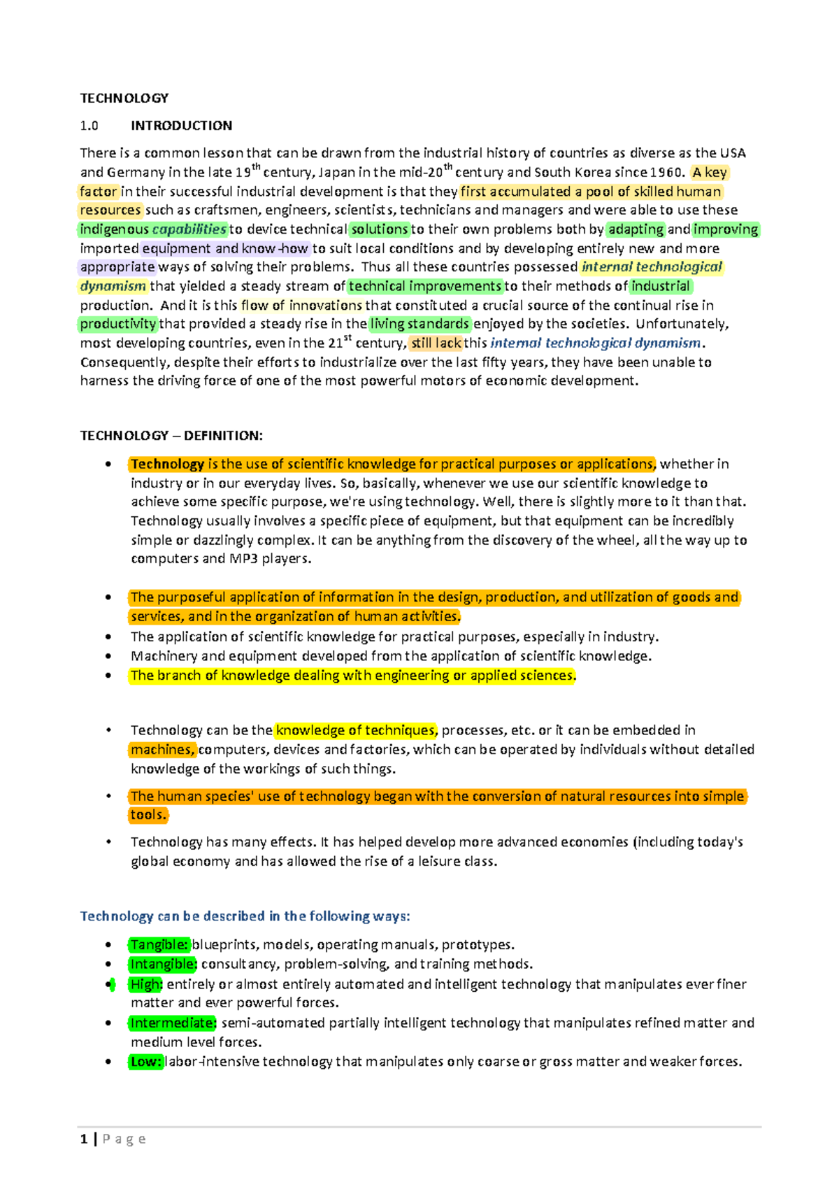SCIENCE AND TECHNOLOGY - TECHNOLOGY 1 INTRODUCTION There is a common ...