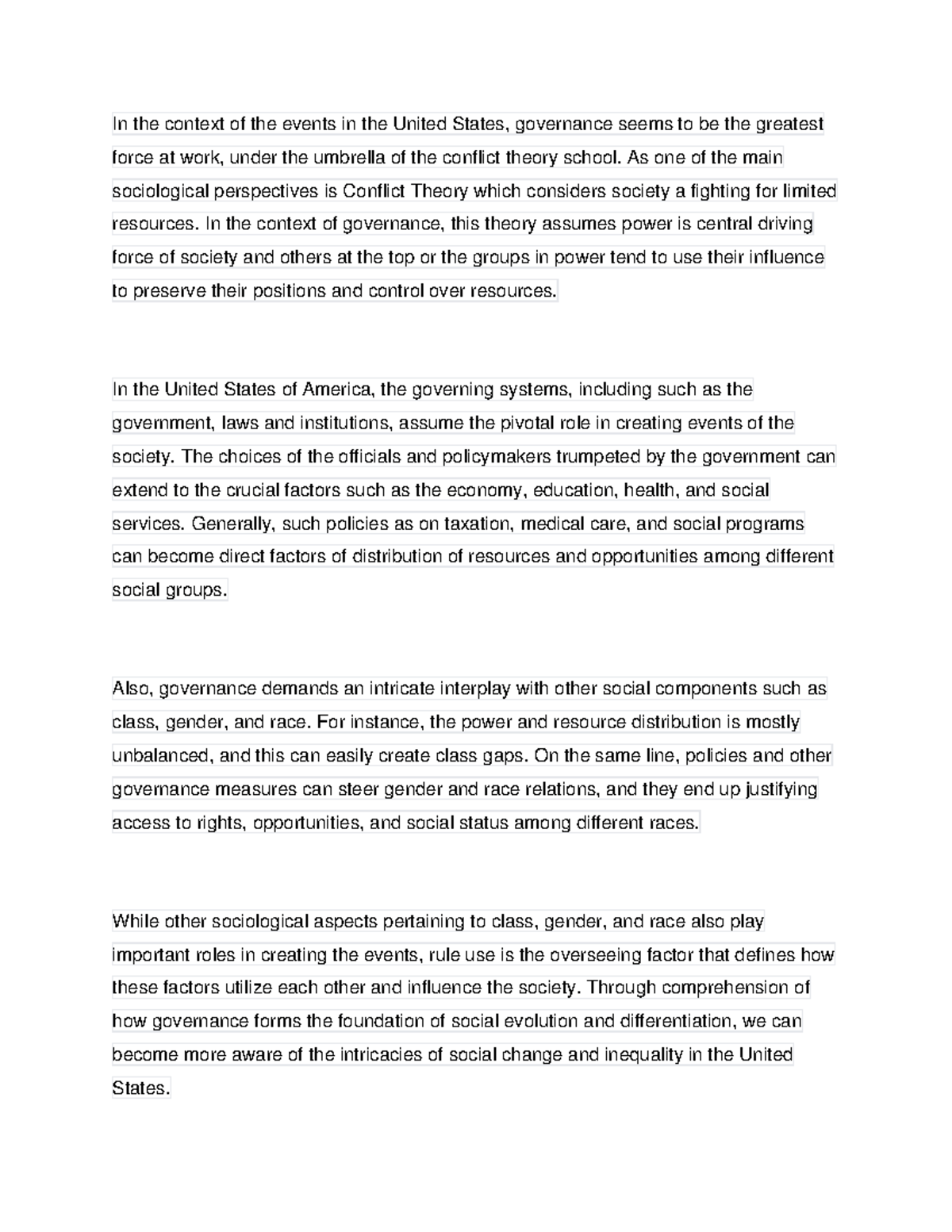 SOSC WEEK4 - assignment - In the context of the events in the United ...