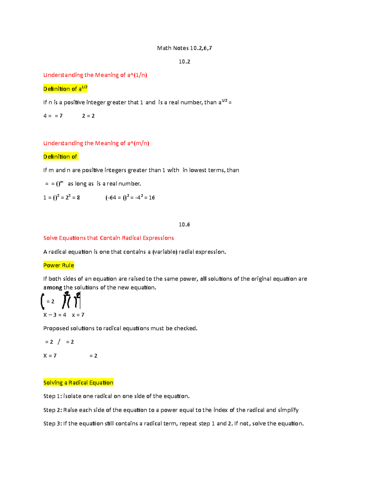 Math Notes 10.2,6,7 Expressions and Meanings - Math Notes 10,6, 10 ...