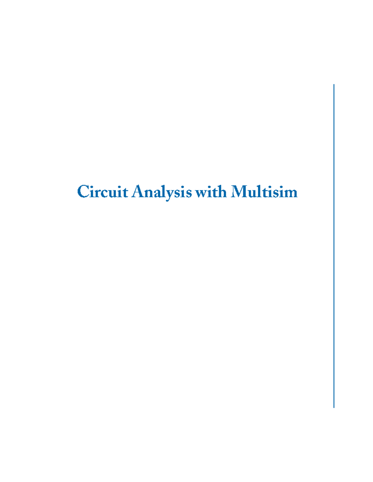 Circuit Analysis with Multisim by David Báez-López, Félix E. Guerrero ...