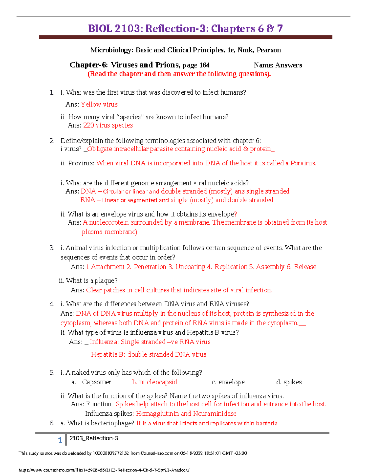 2103 Reflection 4 Ch 6 7 Spr 22 Ans - Microbiology: Basic and Clinical ...