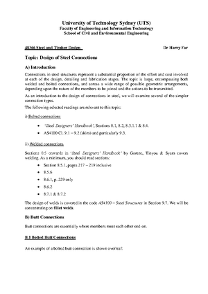 Lecture Notes - Design of Steel Beams for Shear, Bearing and Deflection ...