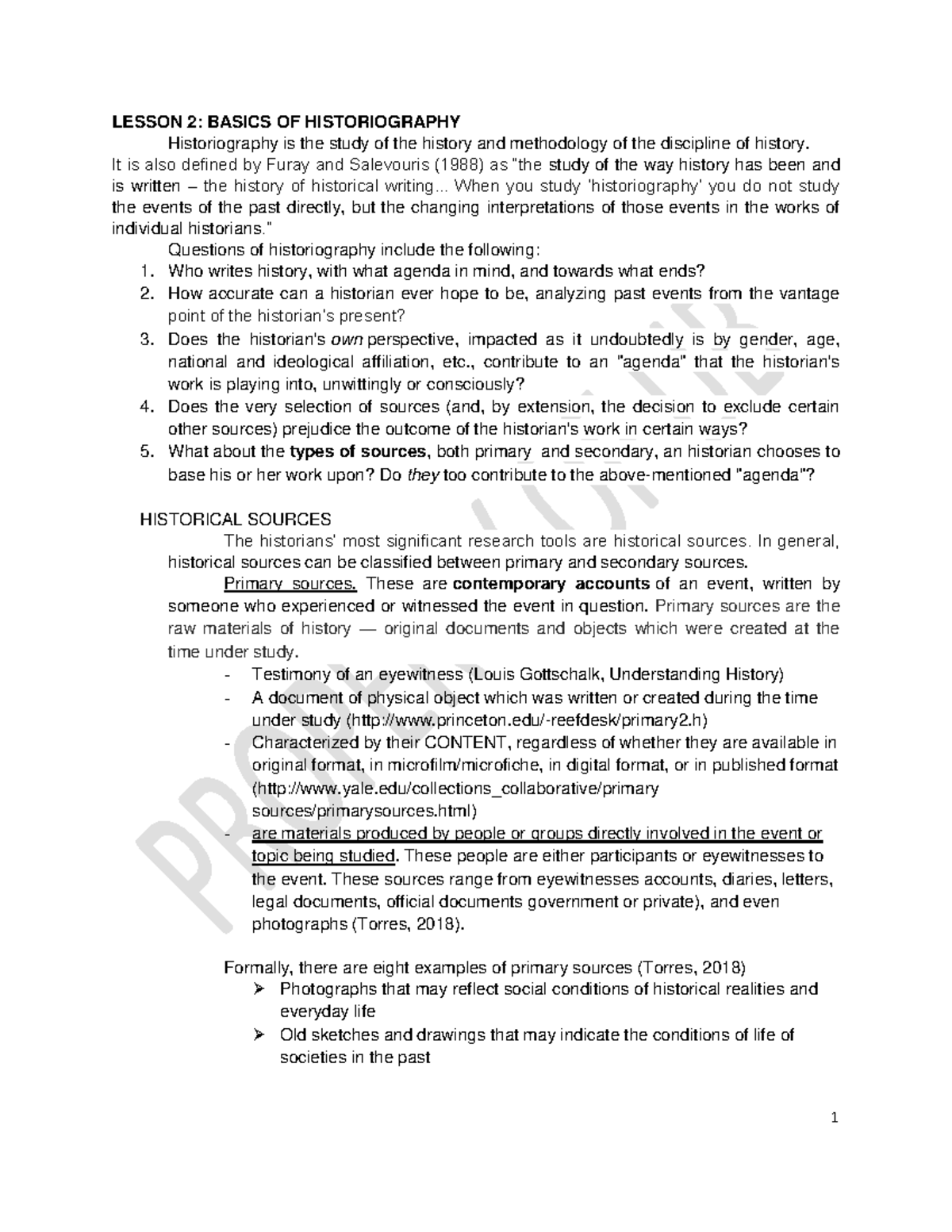 Lesson 2 Basic Historiography - LESSON 2: BASICS OF HISTORIOGRAPHY ...