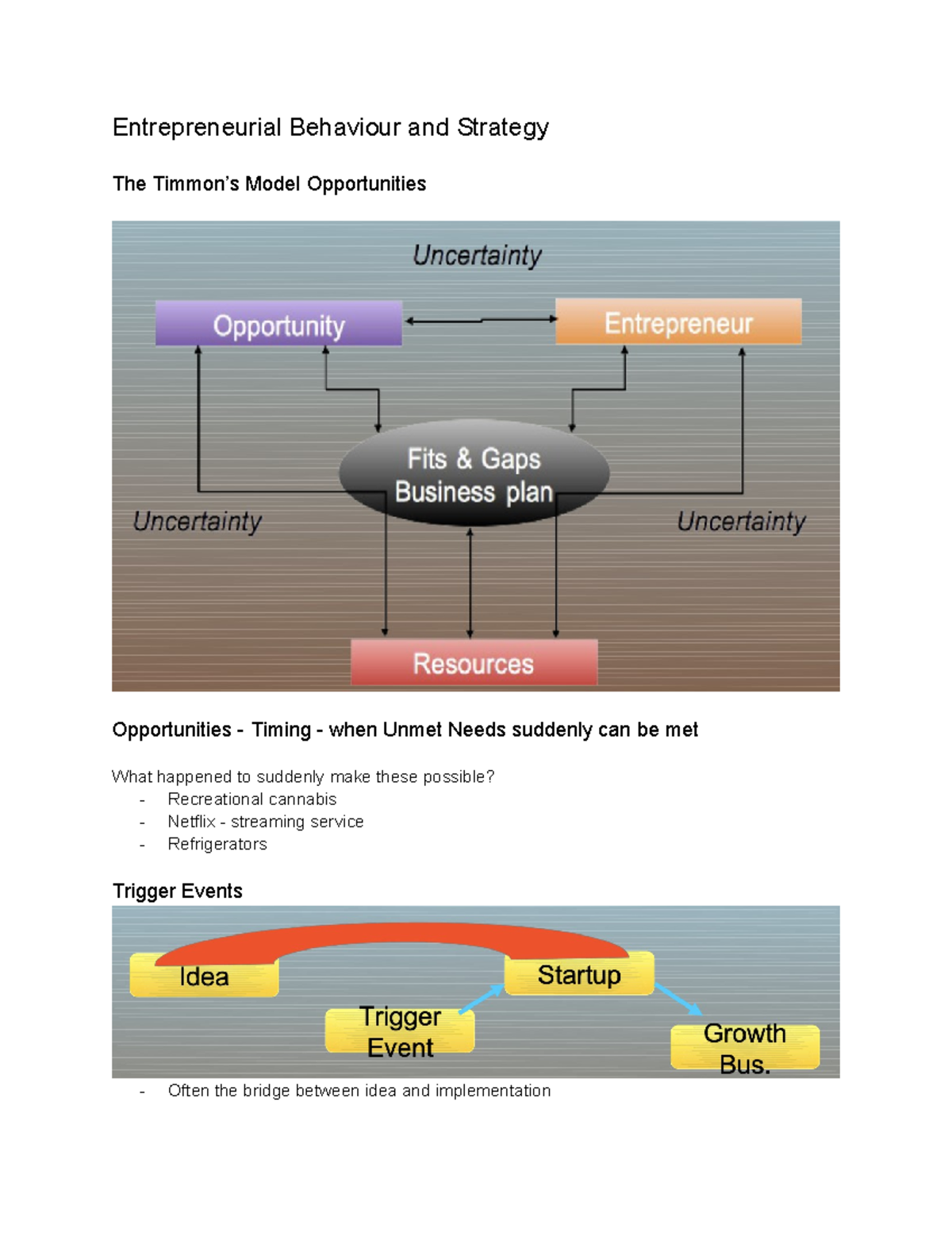 ENT 526 Week 3 - need to know - Entrepreneurial Behaviour and Strategy ...
