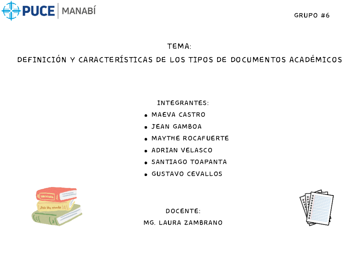 Definición Y Características DE LOS Tipos DE Documentos Académicos ...