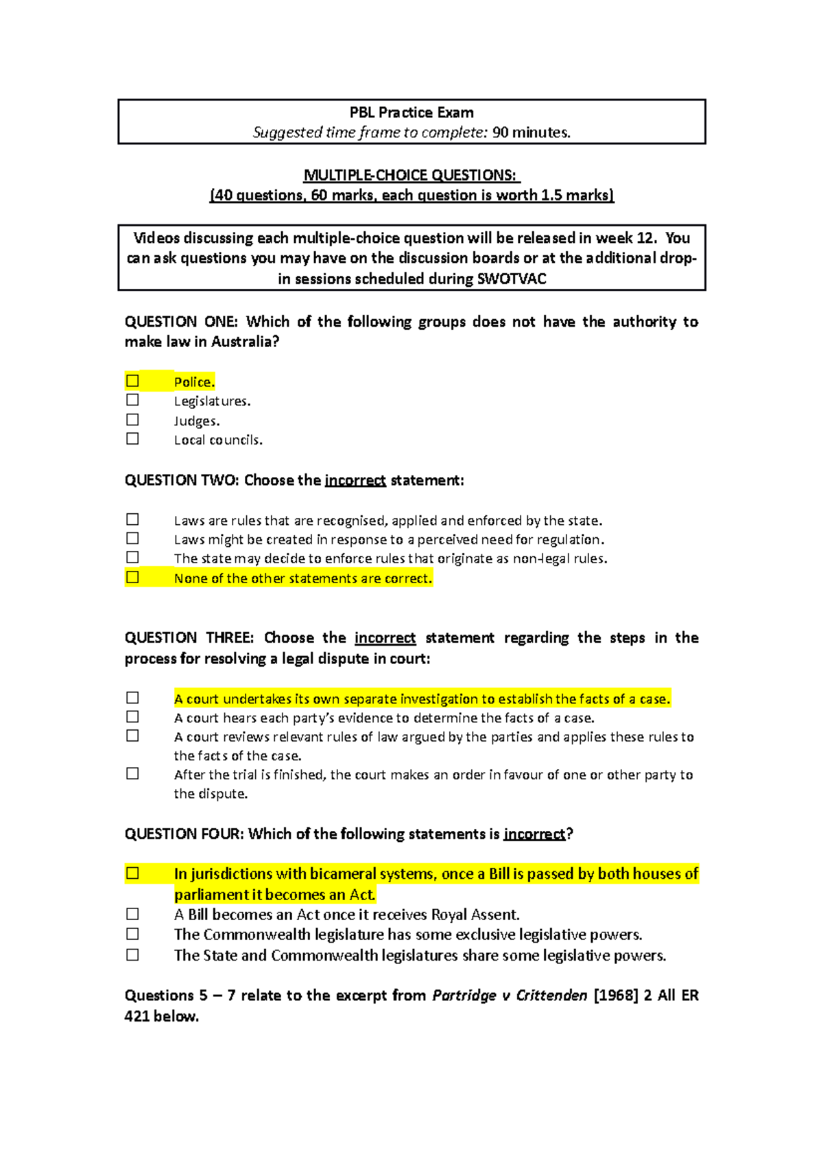 Practice exam S02Y22 (answers)-4 - PBL Practice Exam Suggested time ...