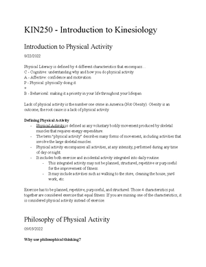 Intro To Kin Textbook - Introduction to Kinesiology Holistic Nature of Kinesiology: Holism - Studocu