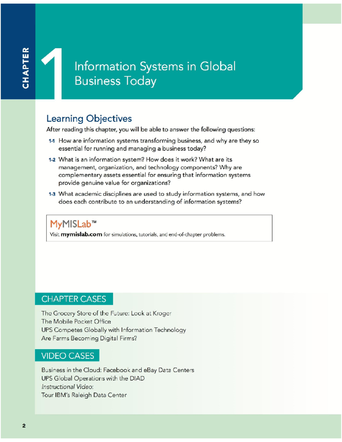 CHAP1 - content slide of chapter 1 MIS - Management Information Systems - Studocu