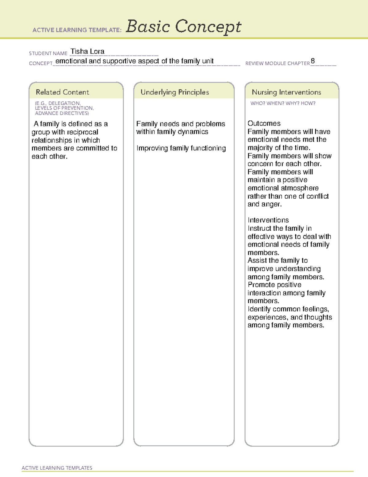 Active learning-Mental health Ch 8 - PSYC 210 - ACTIVE LEARNING ...