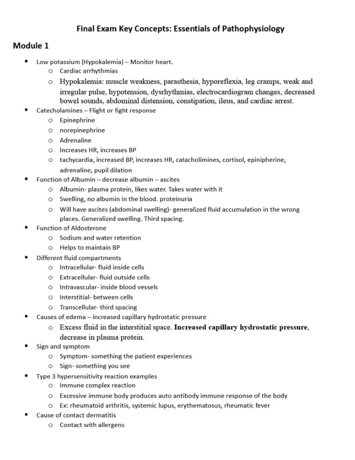Final Exam guide - NUR2063 - Studocu