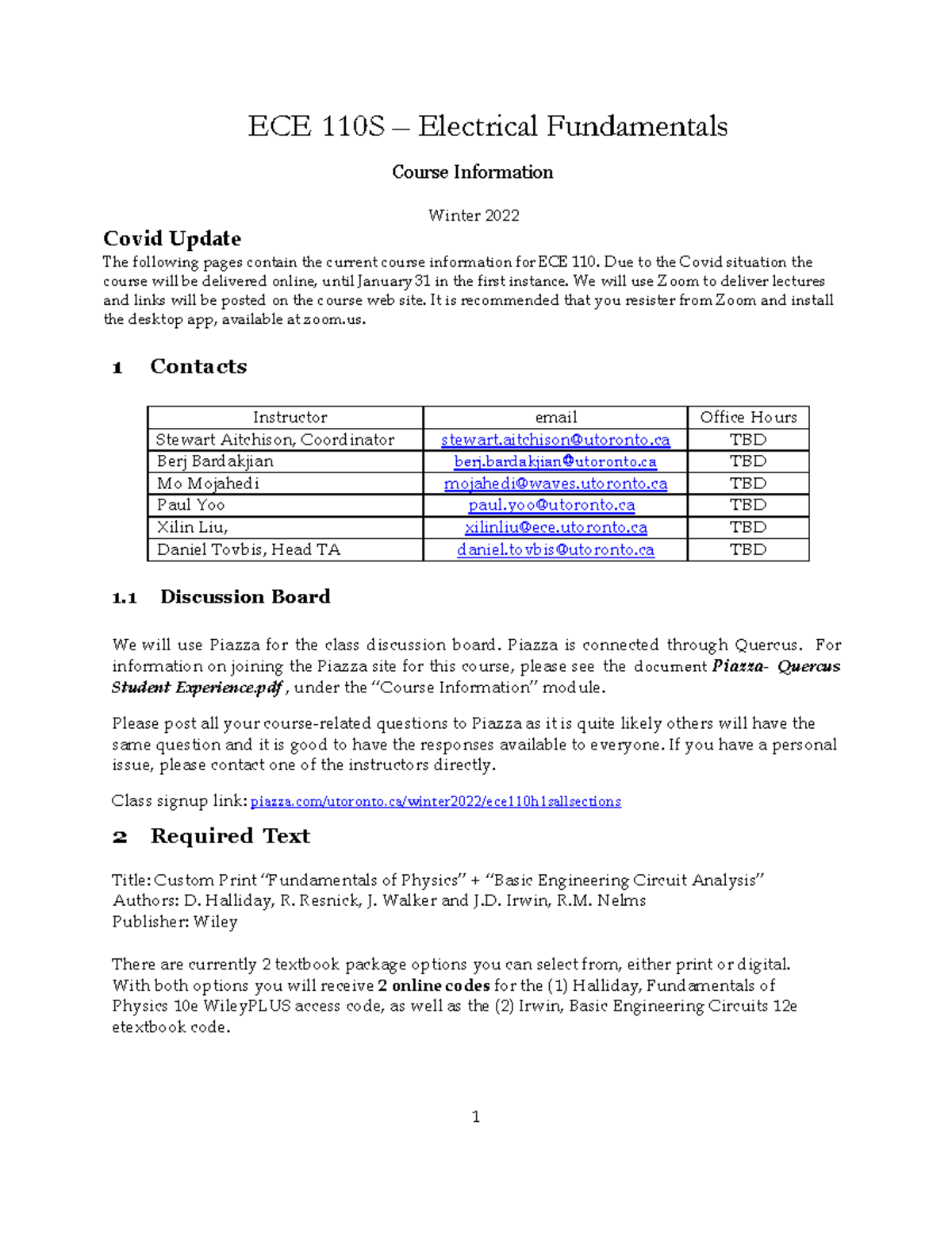 ECE110 2022 Syllabus - ECE 110S – Electrical Fundamentals Course ...