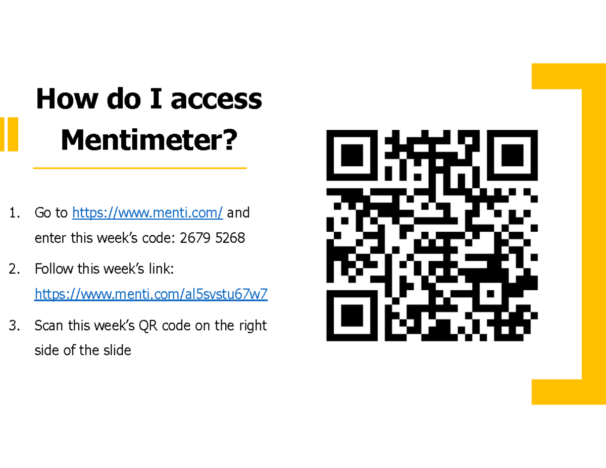 Psyc 102- Learning - How do I access Mentimeter? Go to menti/ and enter ...