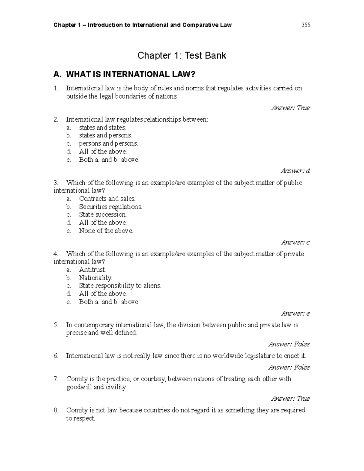 Test 7 December 2018, questions and answers - Chapter 1 – Introduction ...