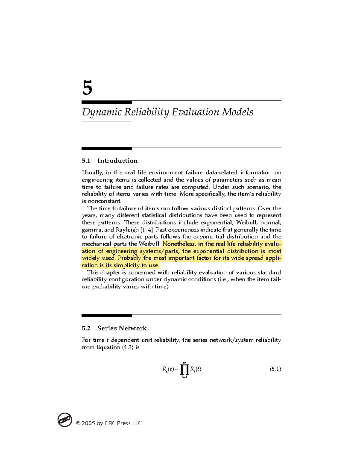 Chapter 5 summer 2021 - GNG5300 Reliability Quality and Safety - 5 ...