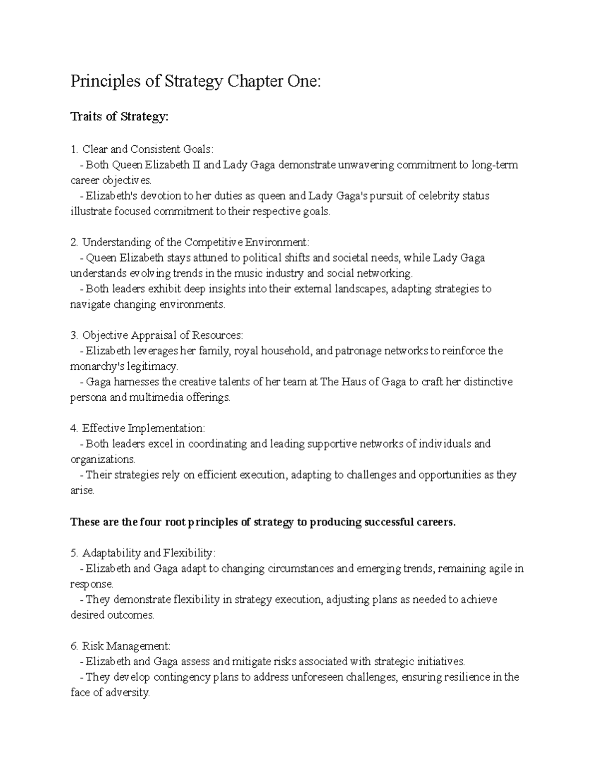 Principles of Strategy Chapter One - Principles of Strategy Chapter One ...