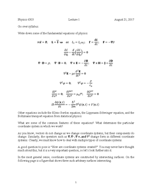 Physics 6303 - Lec 16 - Lecture notes 16 - Physics 6303 Lecture 16 ...