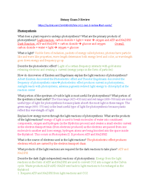 Botany Lab Report - Grade: B+ - Stomata Density on Young Leaves Versus ...