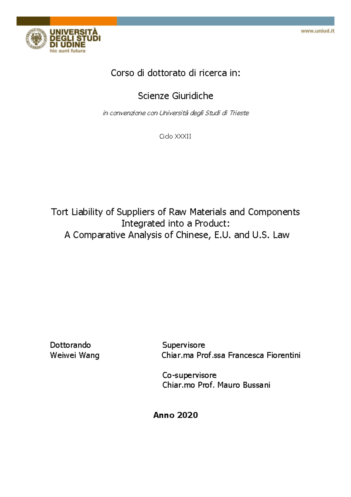 343614555 - sciences de la vie et de la terre - Corso di dottorato di ricerca in: Scienze ...