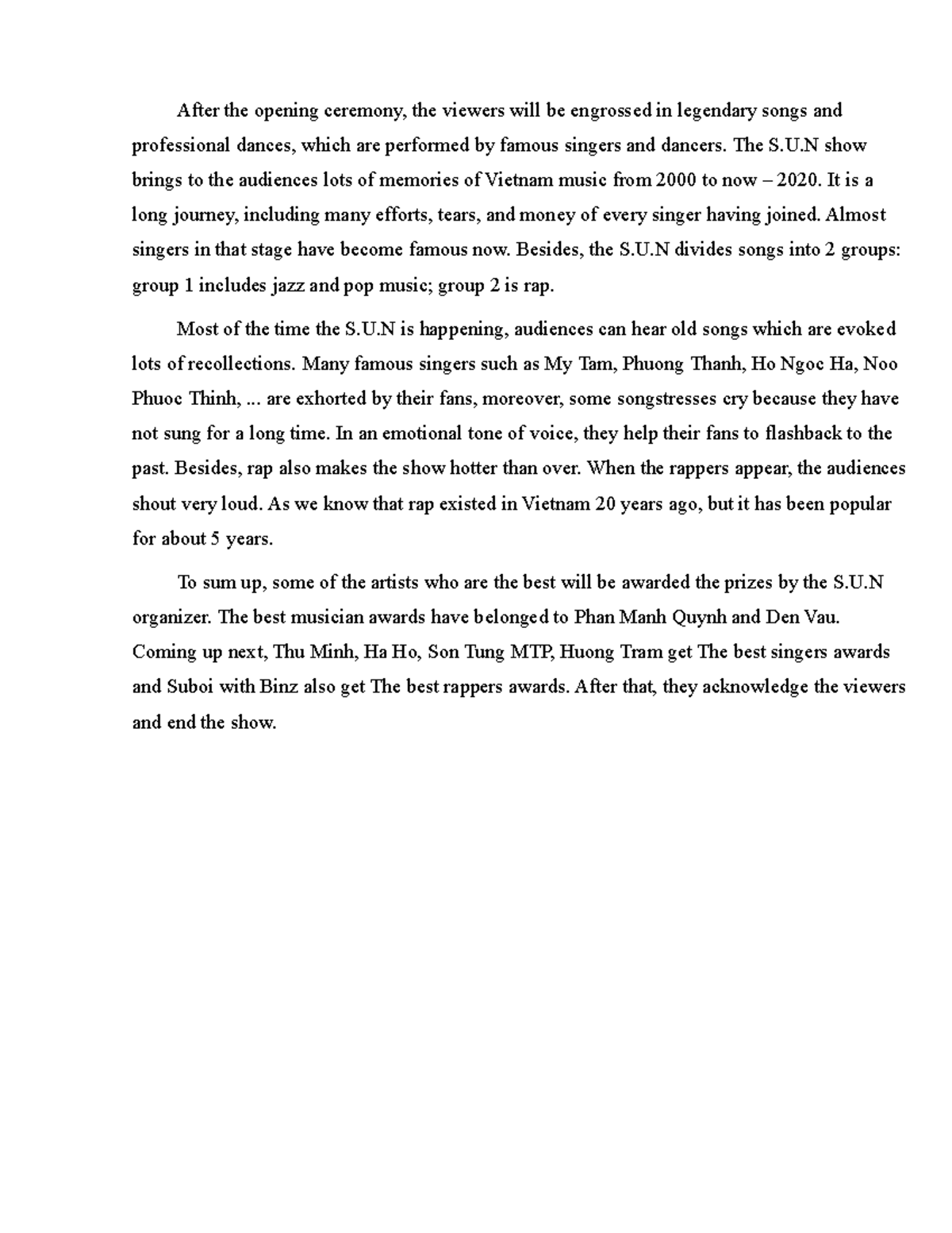 Giuaki - Copy - đề ôn giữ kỳ - After the opening ceremony, the viewers ...