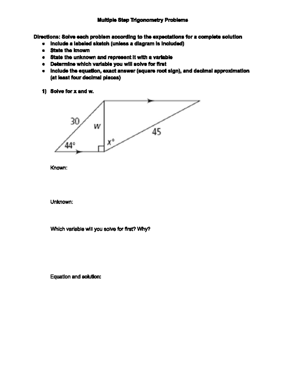 Kami Export - Multi-Step Trig Problems 2022-23 - ENG 0990 - Studocu