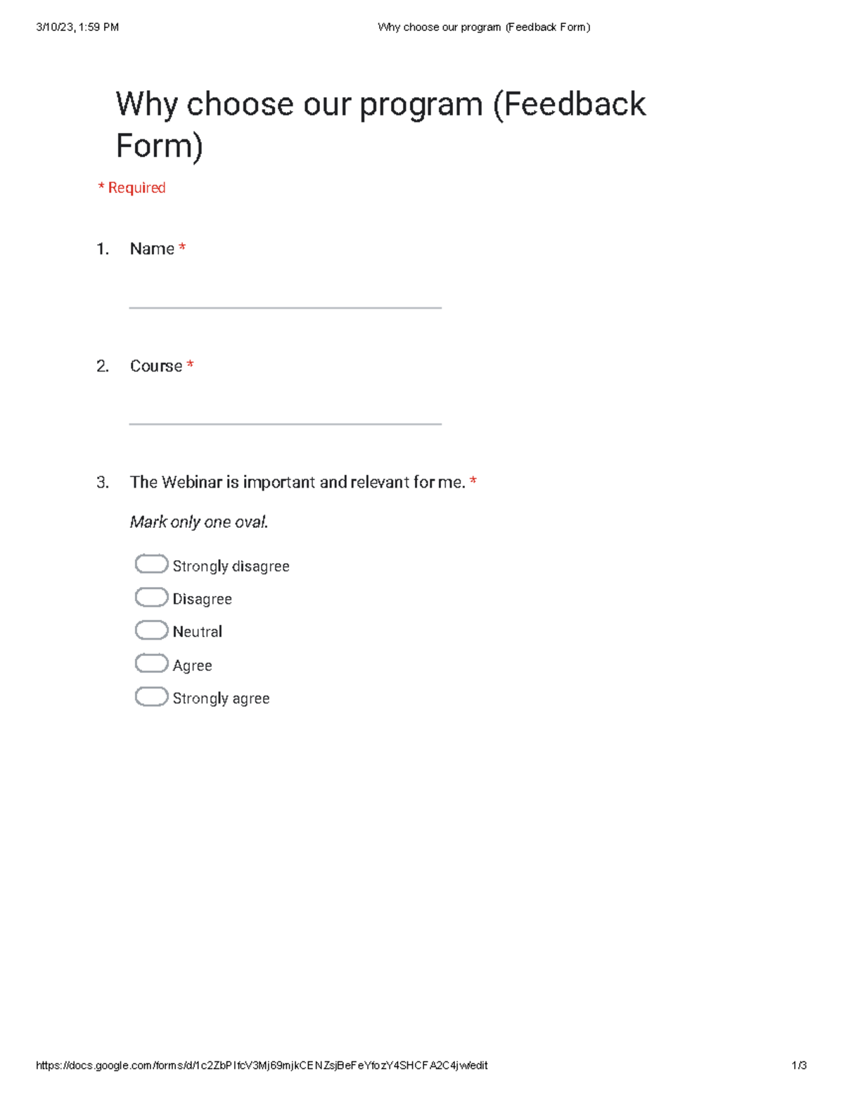 (e)G5G6 Evaluation Form - 3/10/23, 1:59 PM Why choose our program ...