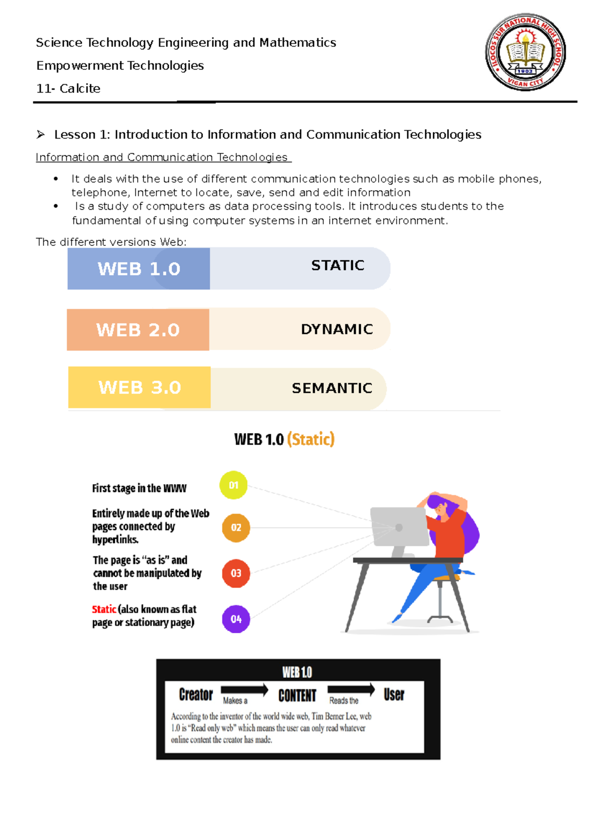 Etech- Reviewer - Science Technology Engineering and Mathematics Empowerment Technologies 11 ...