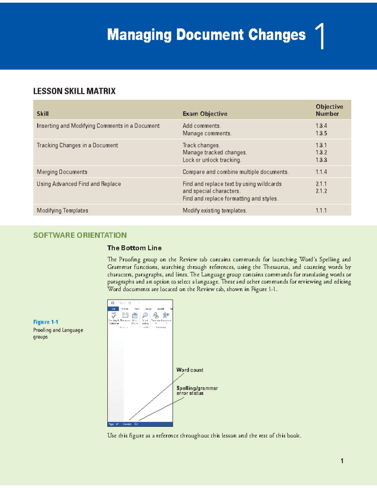 Lesson 01 - Managing Document Changes - Managing Document Changes 1 1 ...