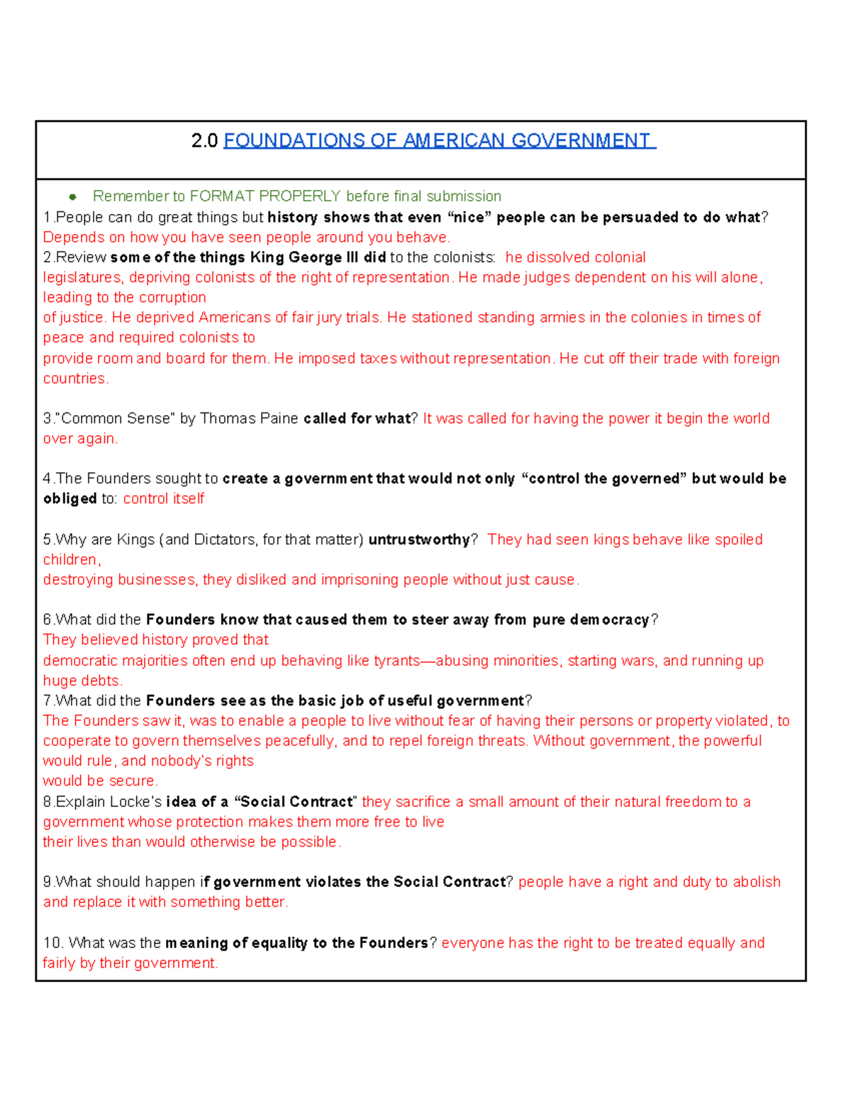 2.0 Foundations of American Government done - 2 FOUNDATIONS OF AMERICAN ...