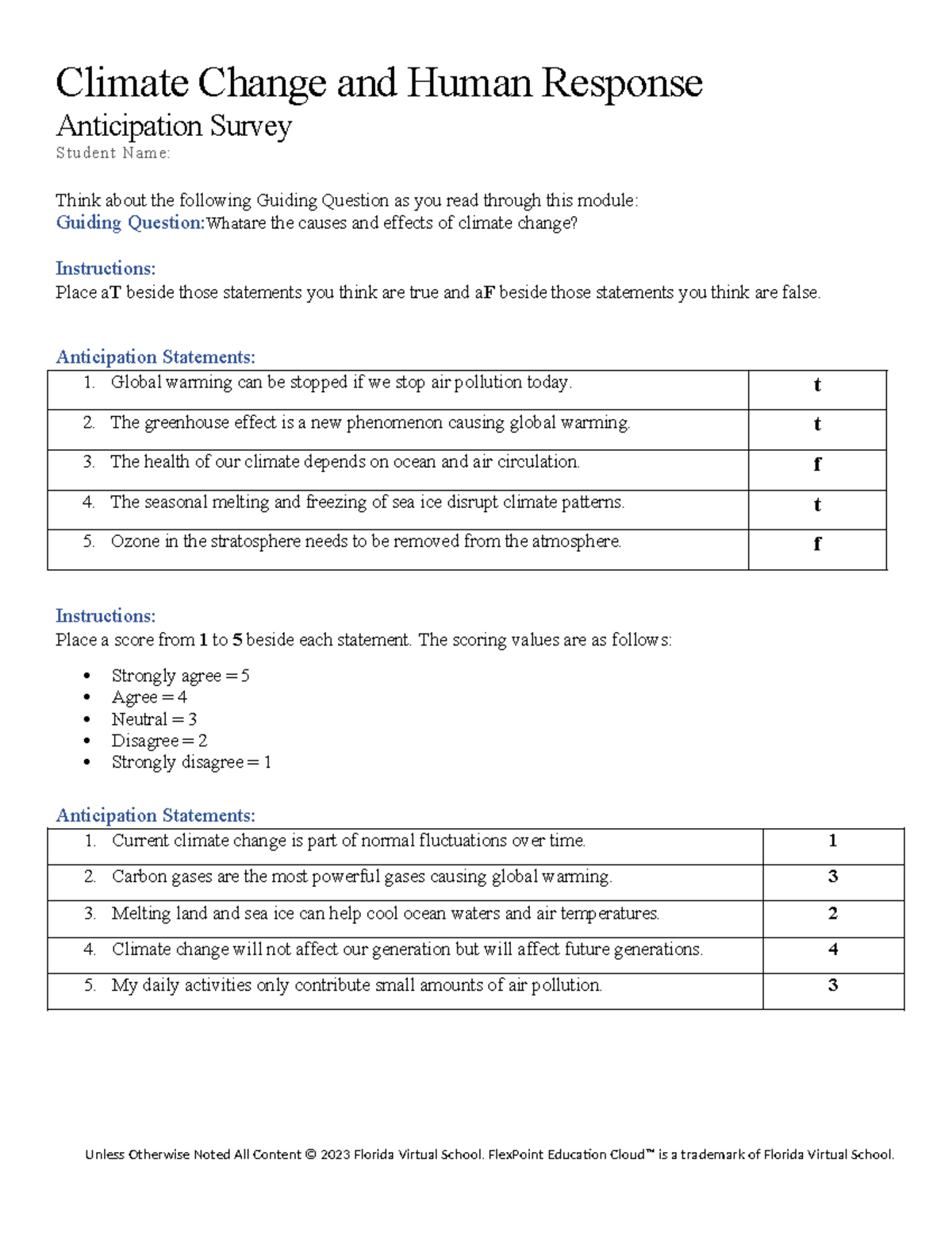 04 00 anticipation survey - Climate Change and Human Response ...