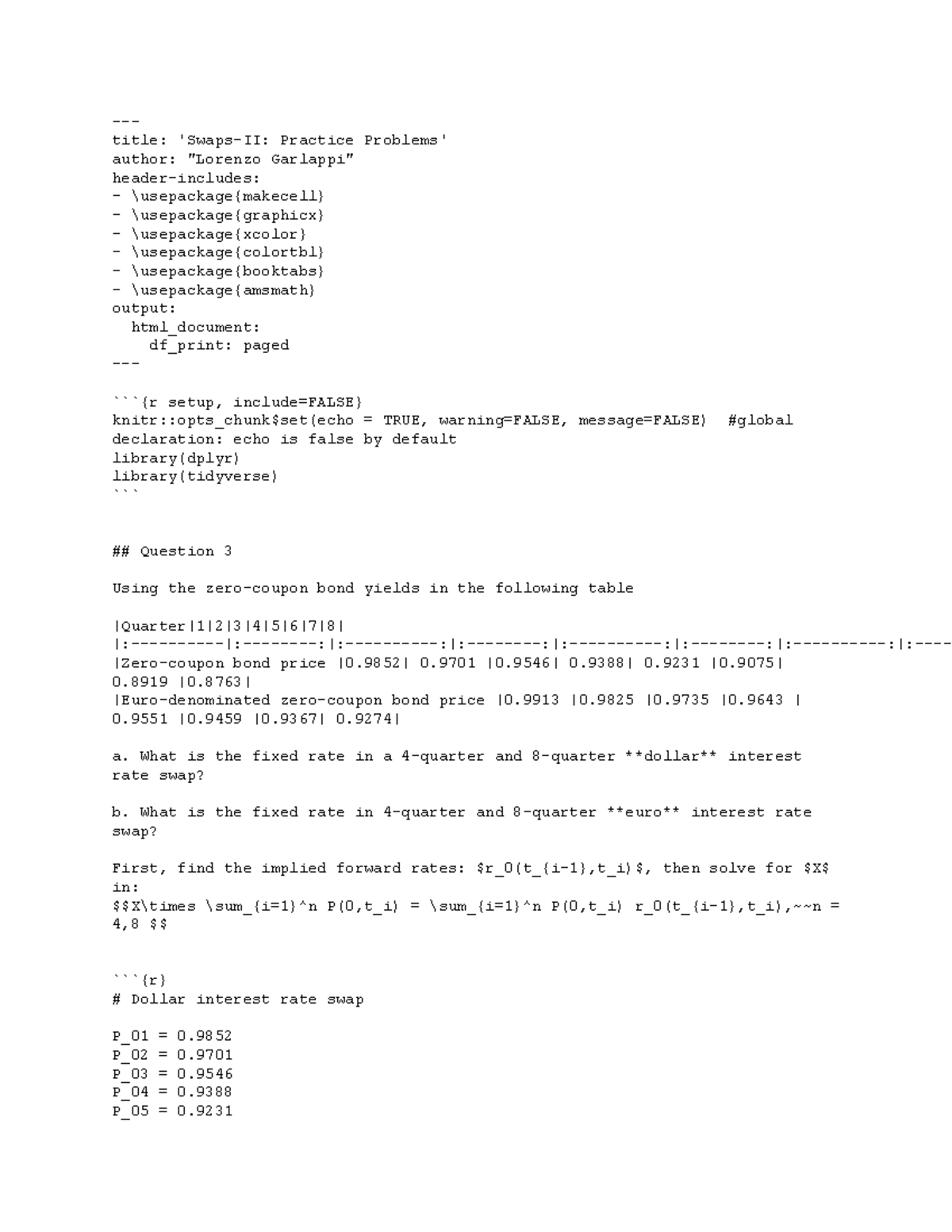 EX8 - 111 - title: 'Swaps-II: Practice Problems' author: "Lorenzo ...