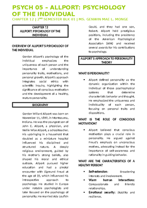 CHAP-13- Mccrae AND Costa - PSYCH 05 – MCCRAE AND COSTA’S FIVE-FACTOR ...