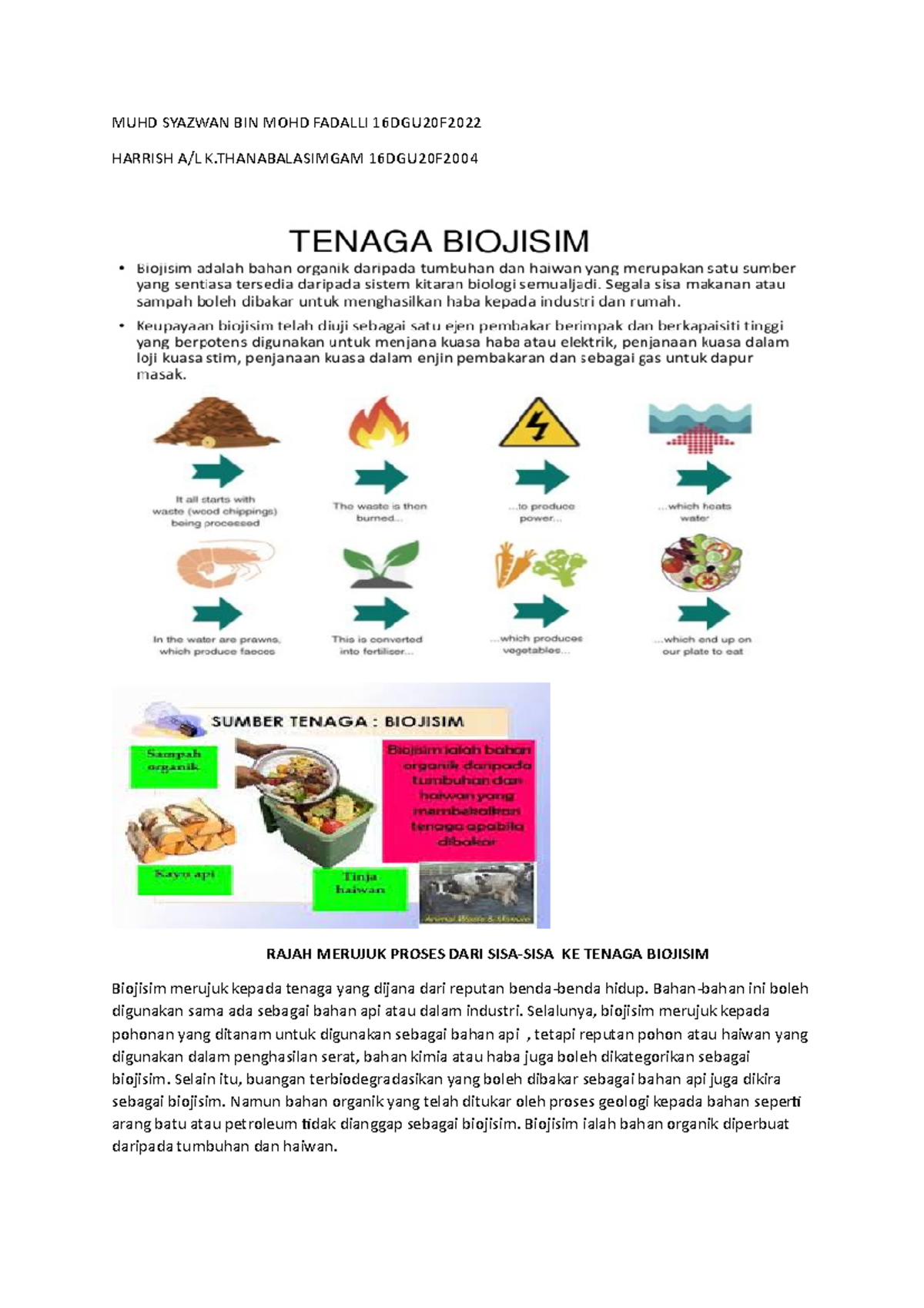 Biojisim merujuk kepada tenaga yang dijana dari reputan benda 2 - MUHD ...