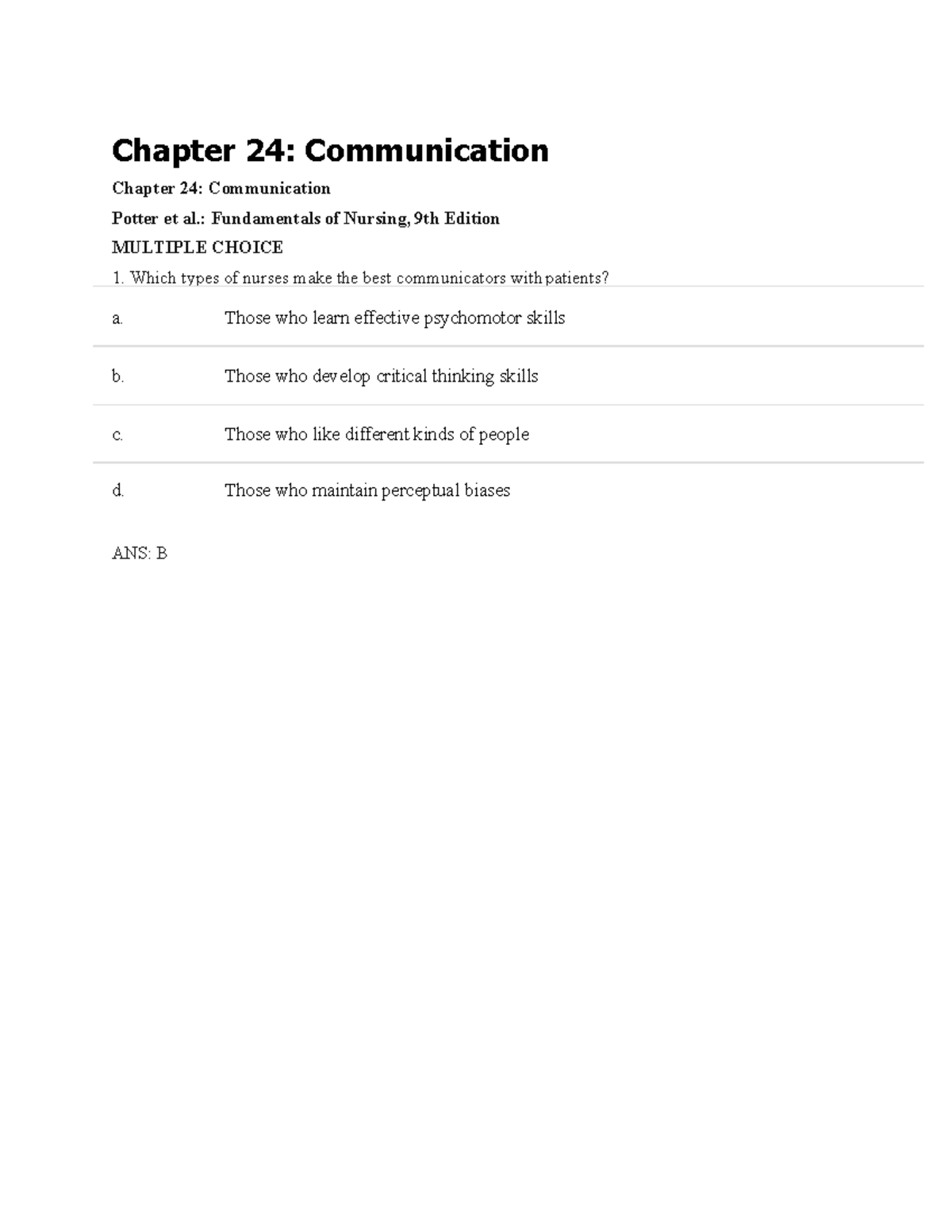 Chapter 24 Communication - Chapter 24: Communication Chapter 24 ...
