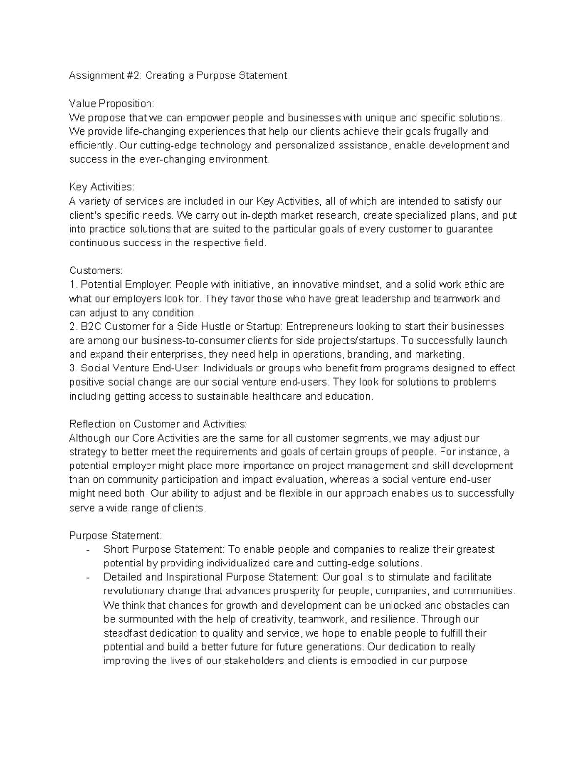 Assignment #2 - kjafhsdashfalfjlasjflj sfulsajflksjf laslf sa ...