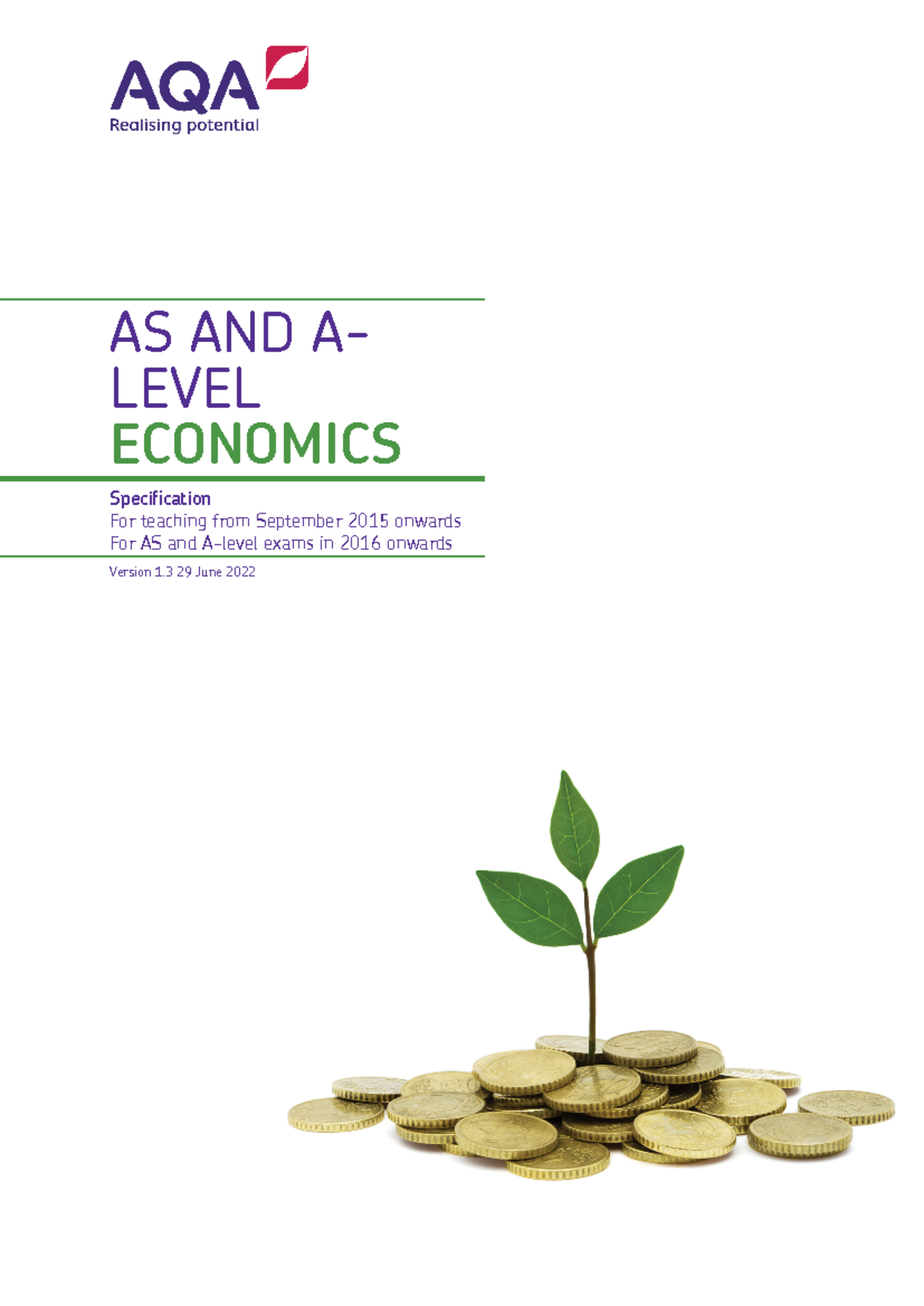 AS and A-level Economics Specifications - AS AND A- LEVEL ECONOMICS ...