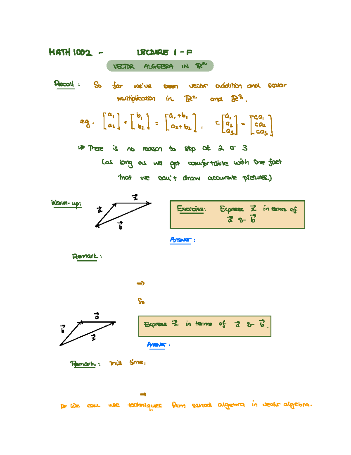 Lecture 1-F dwqdqw - MATH1002 - Studocu