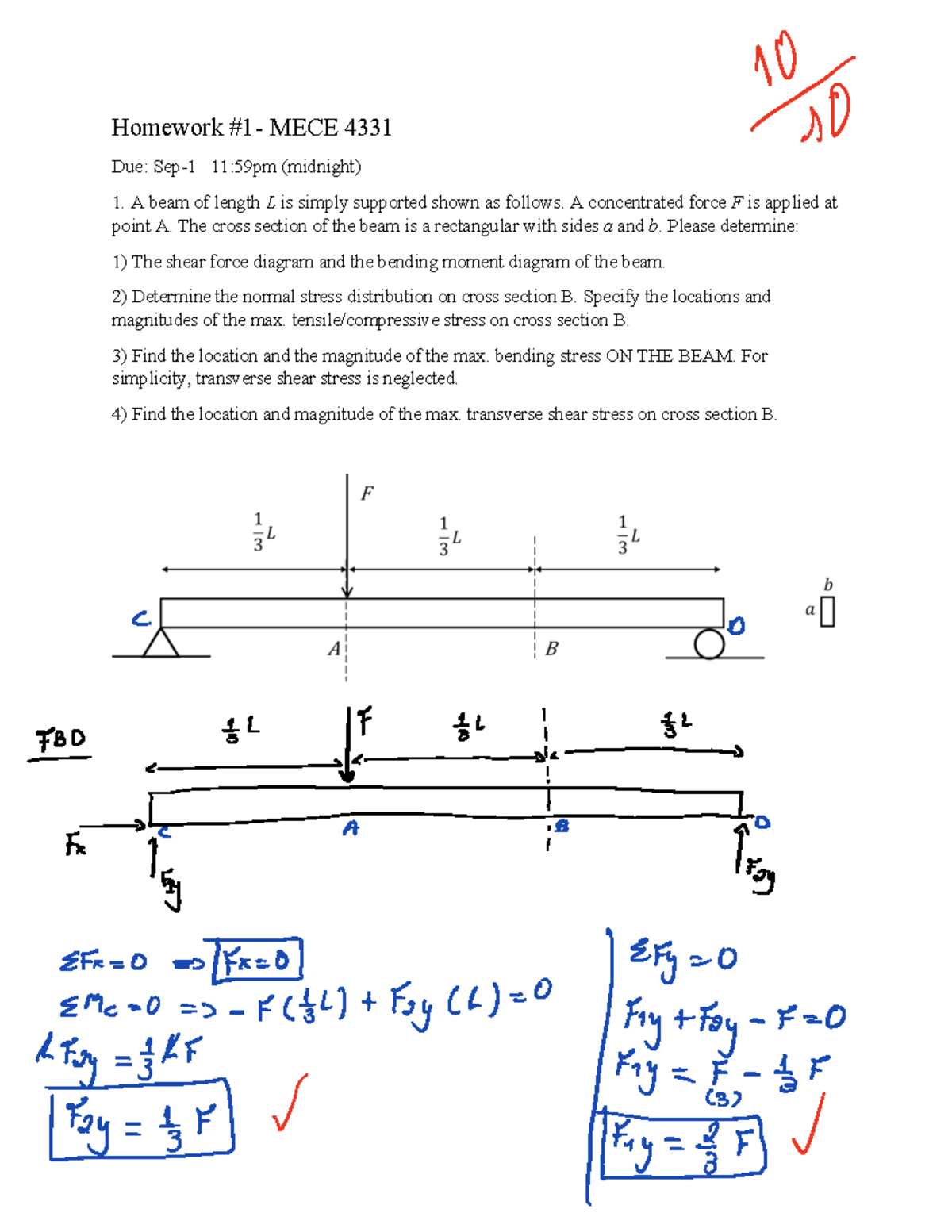 Homework #1-MECE 4331 - Machine elements notes - Homework #1- MECE 4331 ...