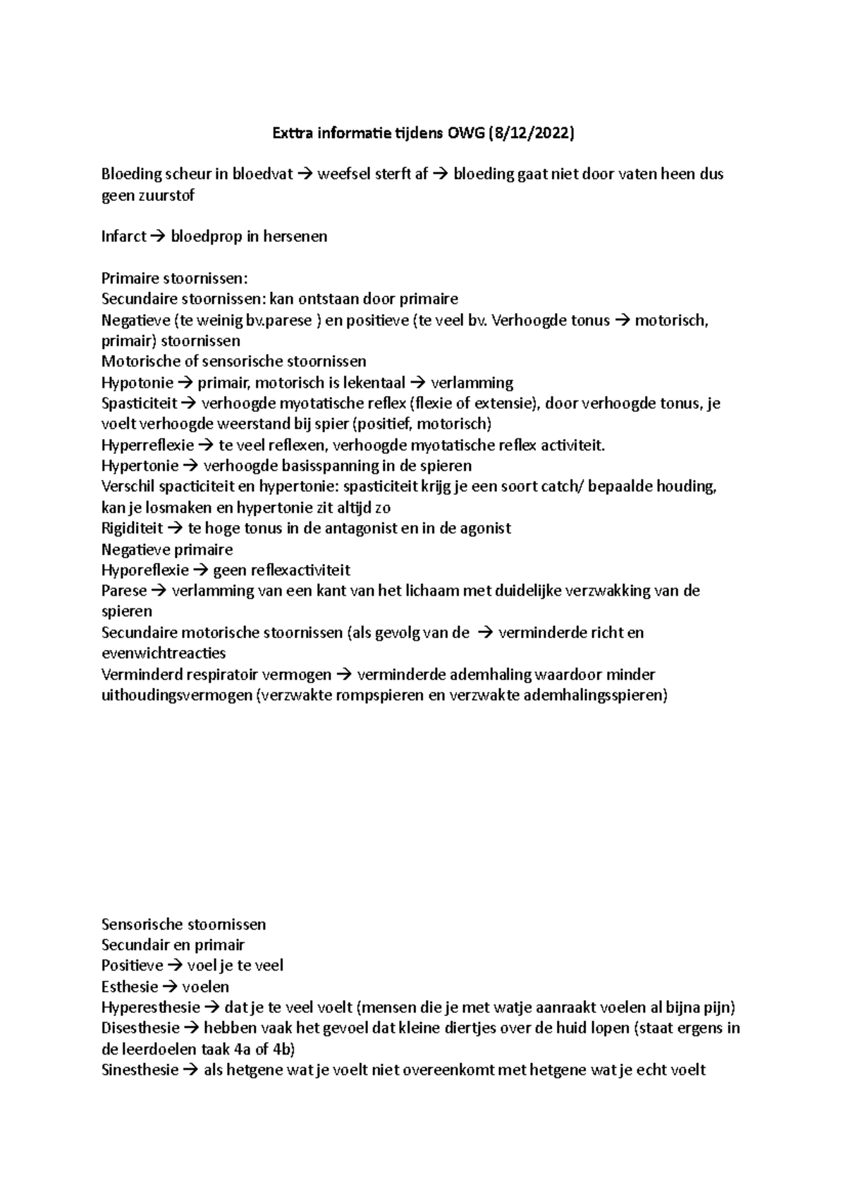 Extra informatie OWG - Exttra informatie tijdens OWG (8/12/2022 ...