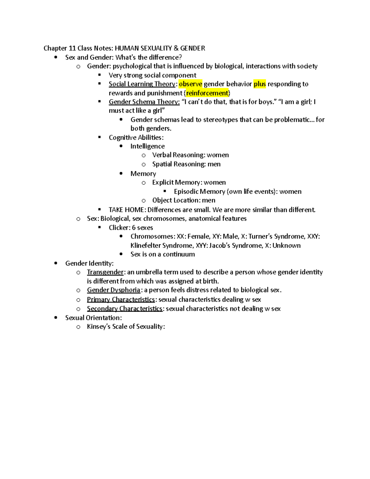 Chapter 11 Class Notes - Brooke Whisenhunt - Chapter 11 Class Notes ...