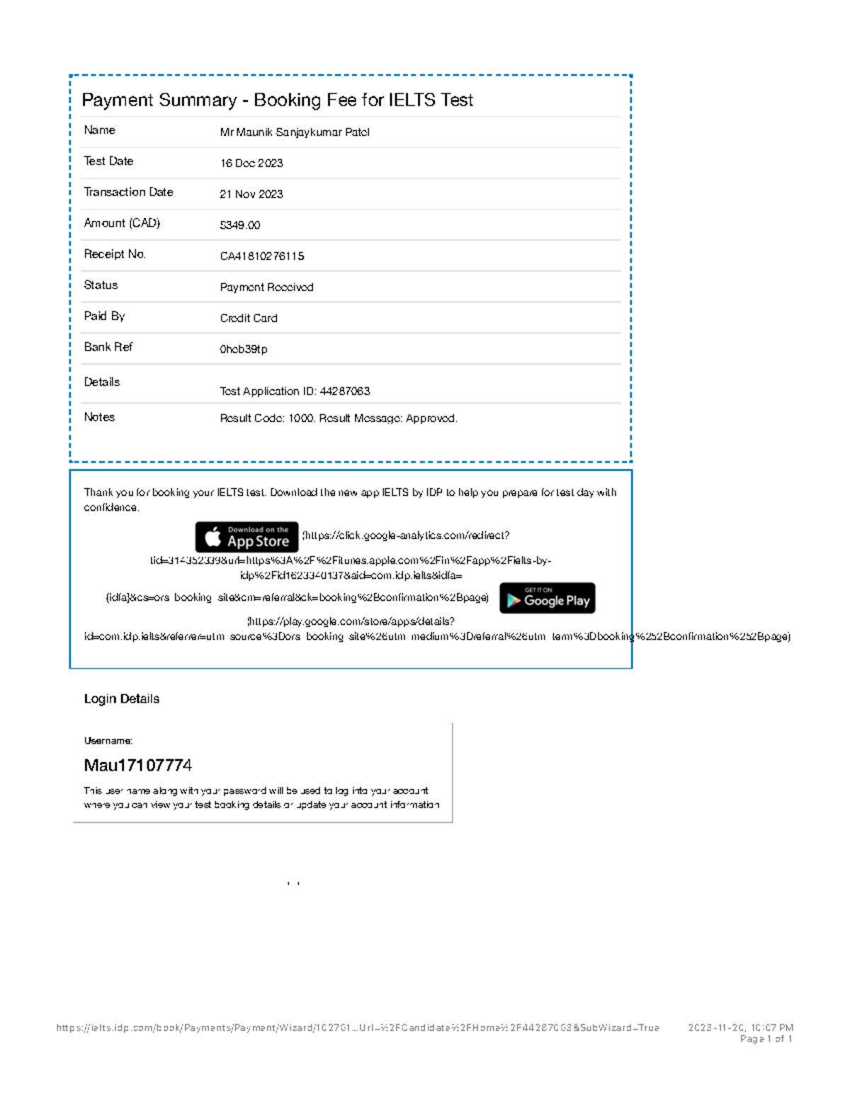 Book Ielts Test Online Payment Wizard - " " Payment Summary - Booking ...