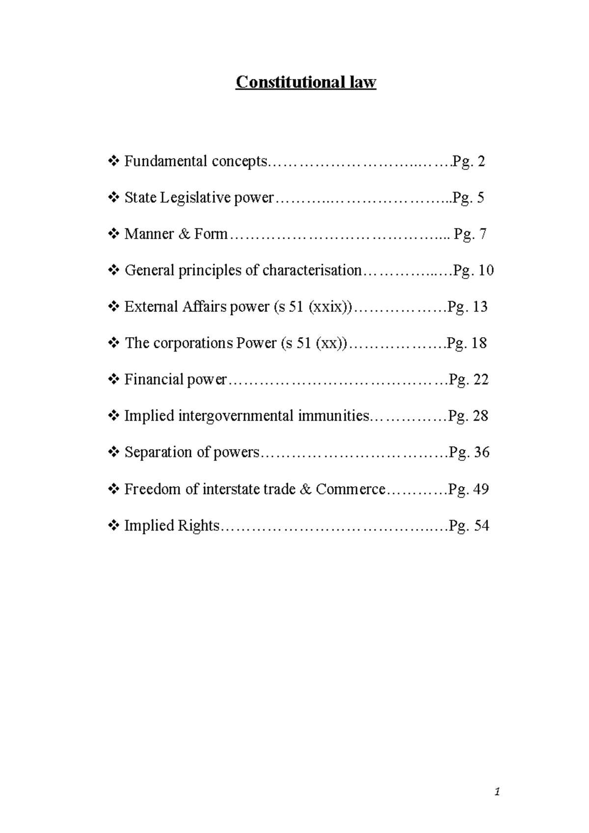 Constitutional-Law-Notes - Constitutional law Fundamental - Studocu