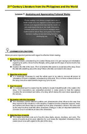 21st Century Literature - Lesson 4-The Nature, Structure and Forms of ...