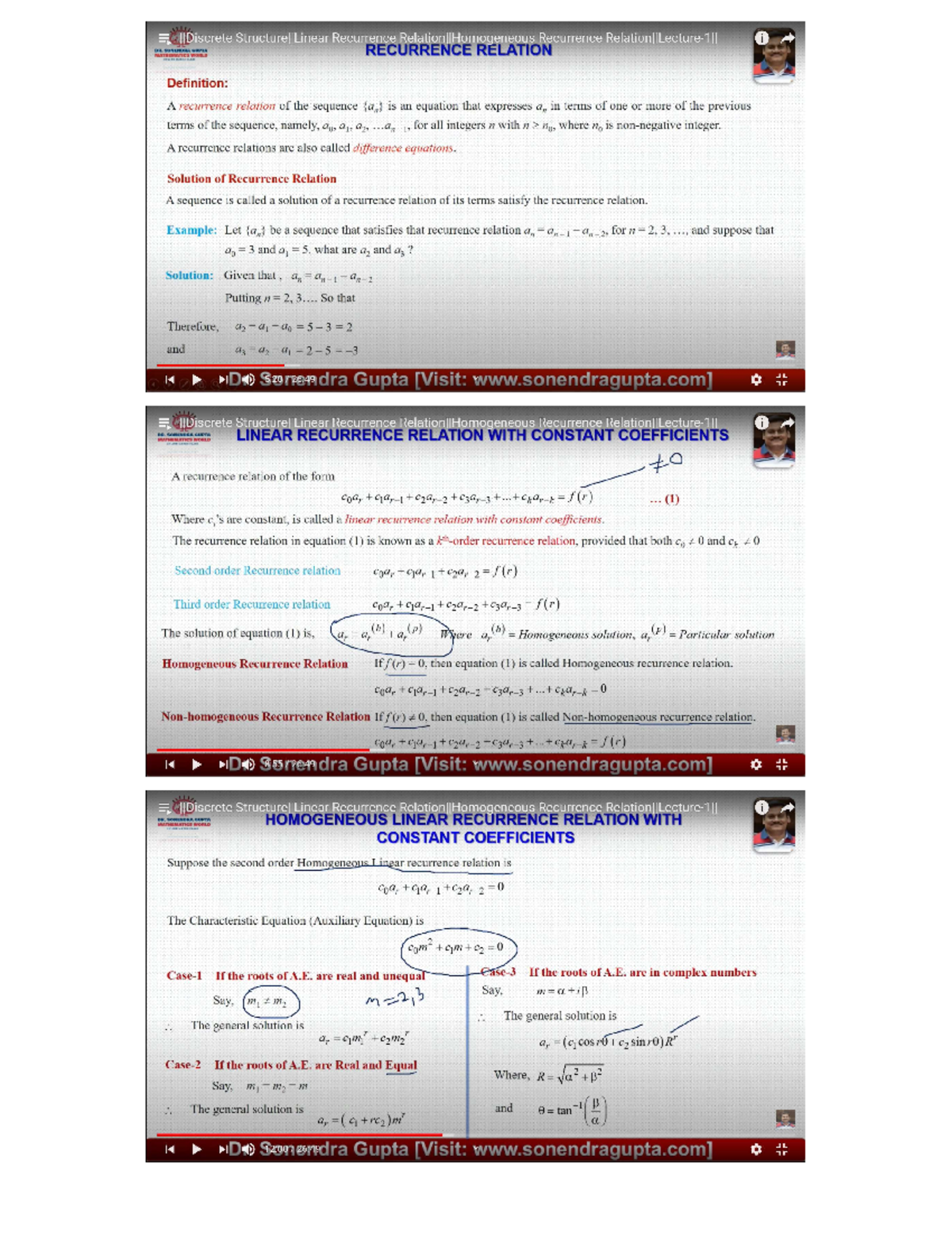 Recurrence Relation - BACHELOR OF COMPUTER APPLICATIONS - IPU - Studocu