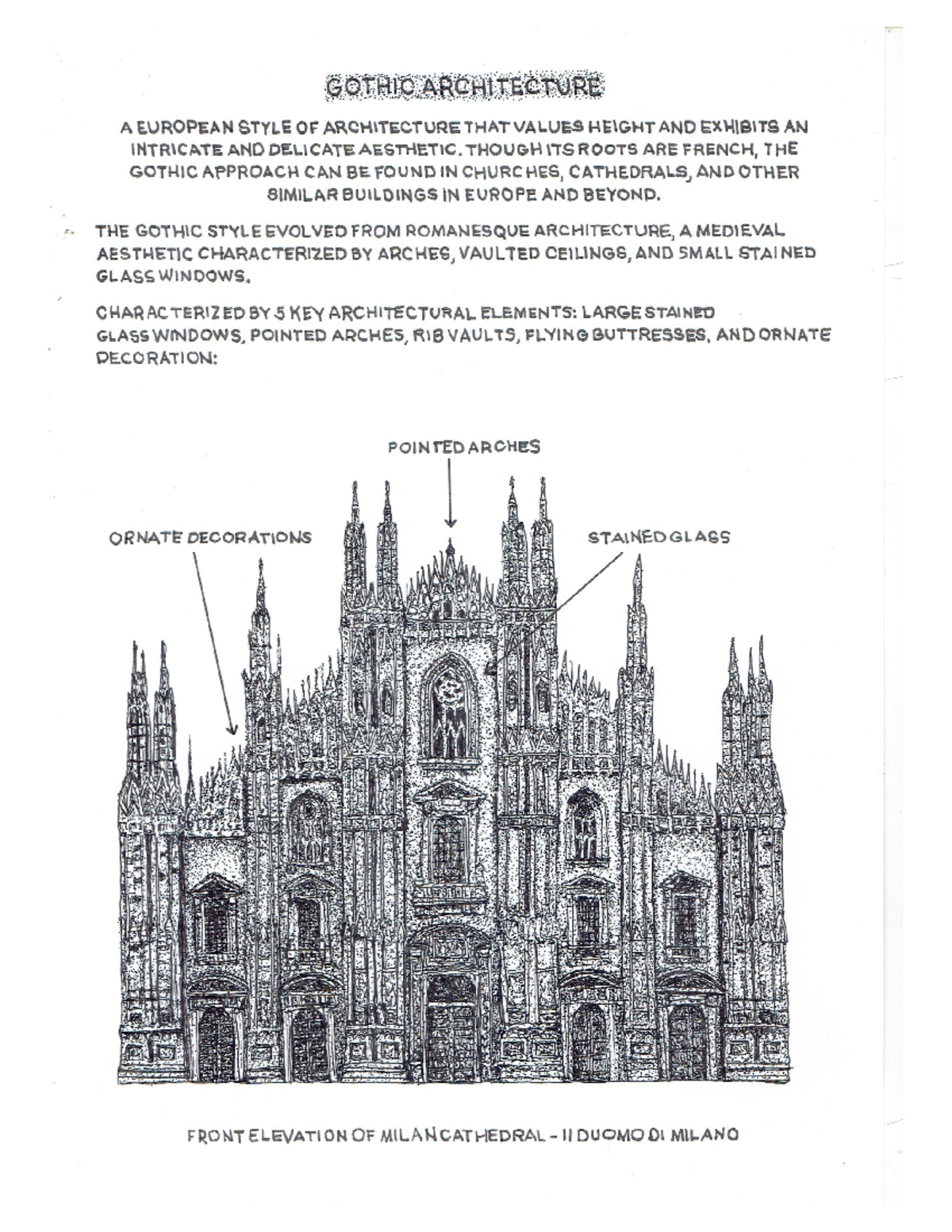 Gothic Architecture Research Assignment - History Of Architecture - Studocu