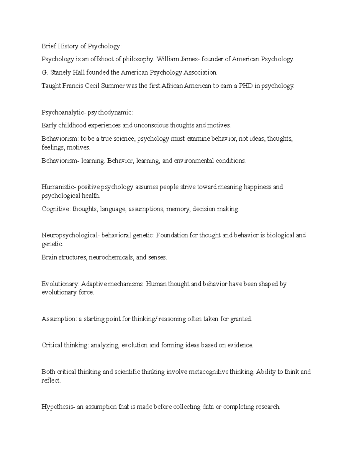 Breif history of psychology - Brief History of Psychology: Psychology ...