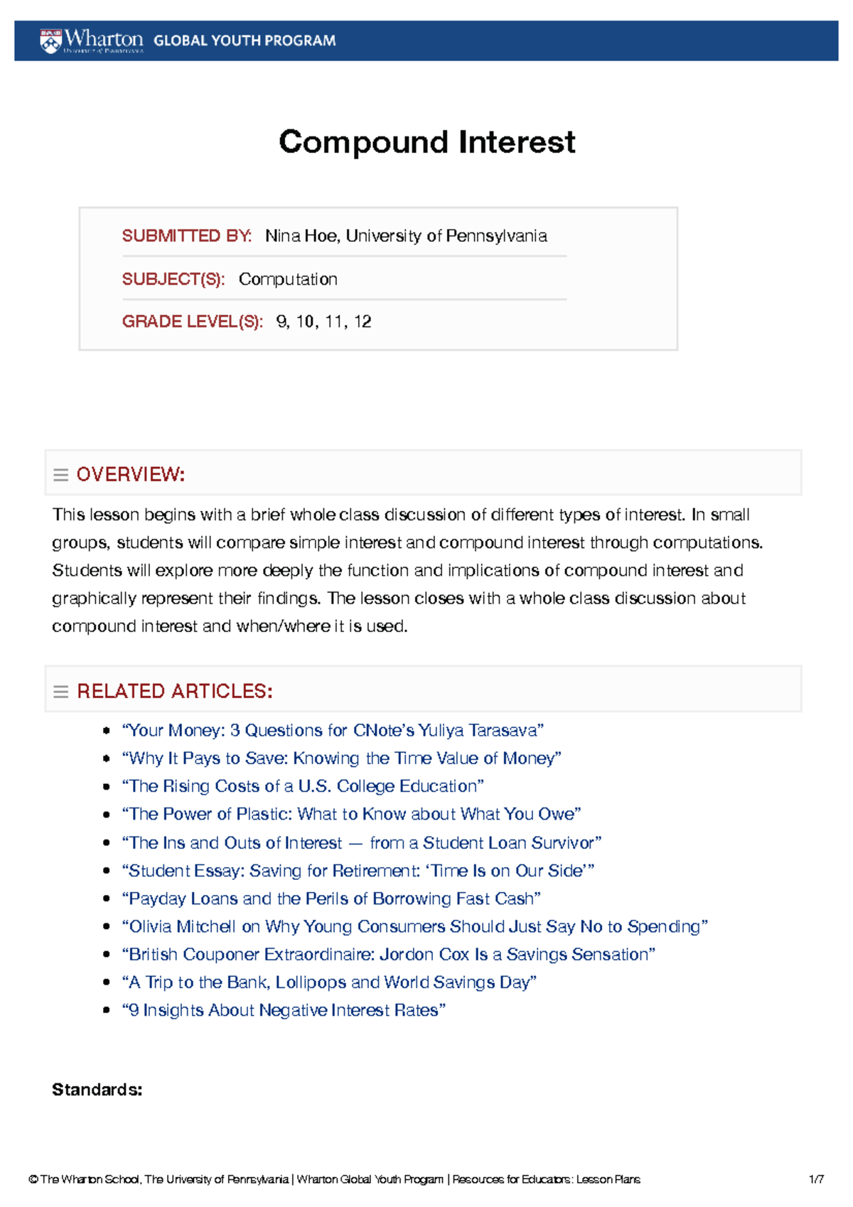 Compound Interest - Studocu