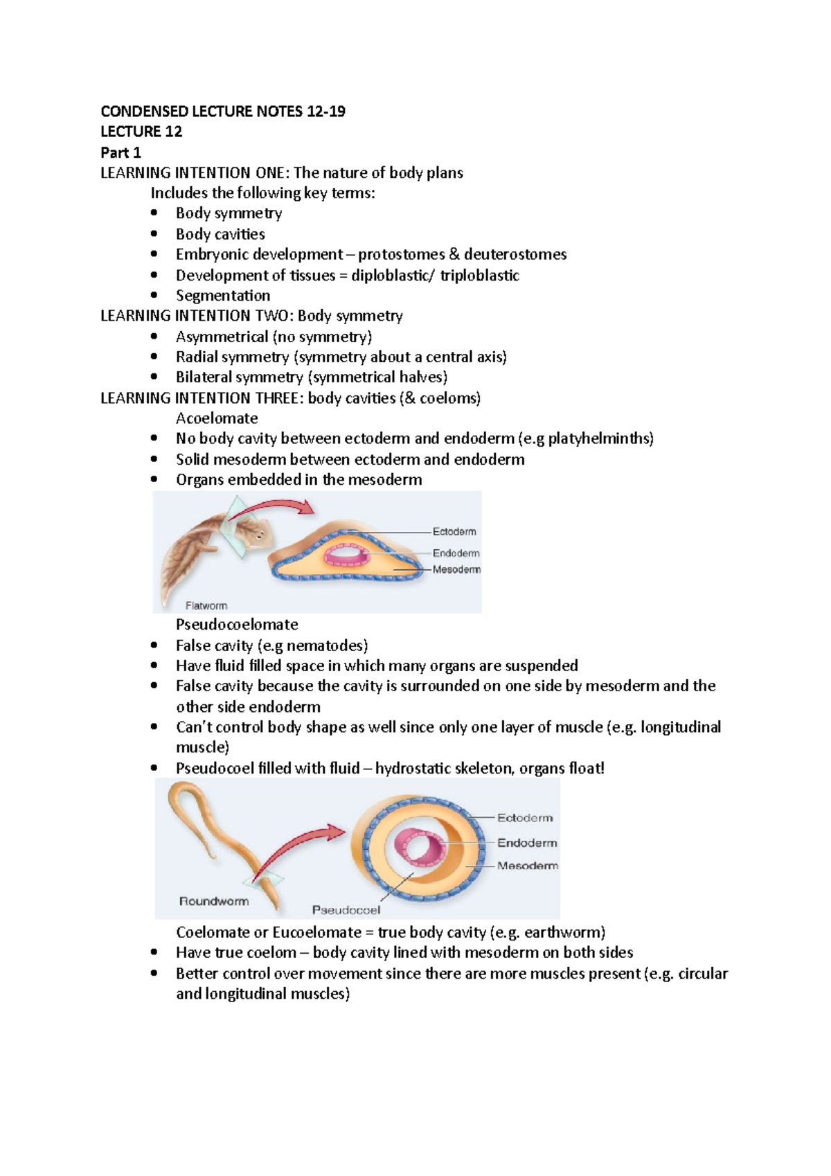 Condensed Lecture Notes 12-19 - CONDENSED LECTURE NOTES 12- LECTURE 12 ...