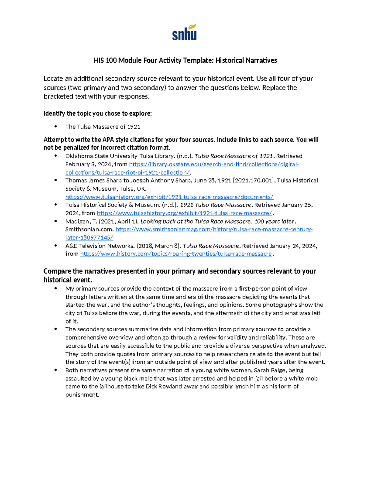 4-2 Activity Analyzing Historical Narratives - HIS 100 Module Four ...